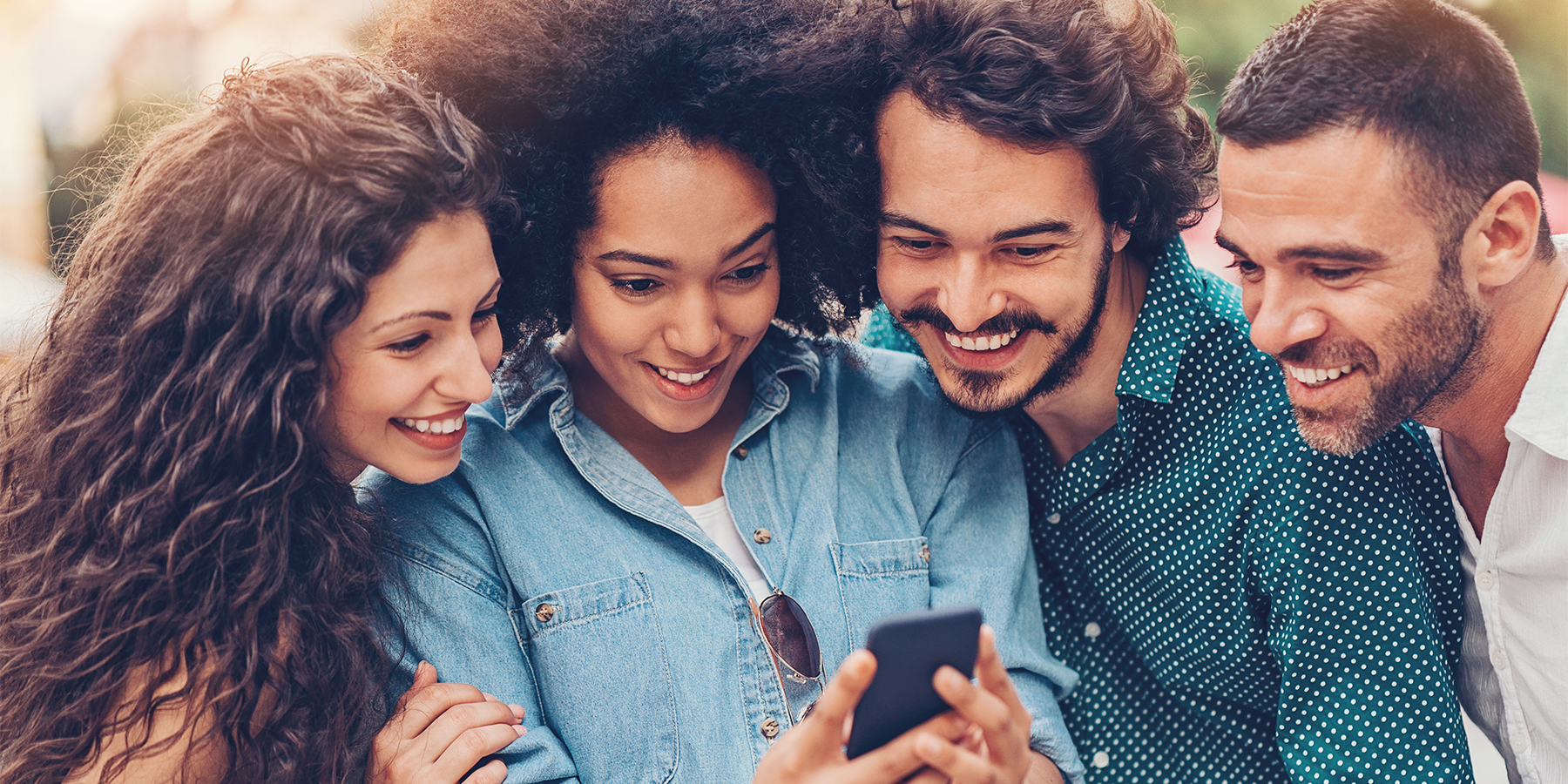 Happy People With Iphones