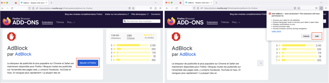 Utilisez un bloqueur de publicités pour bloquer les publicités ...