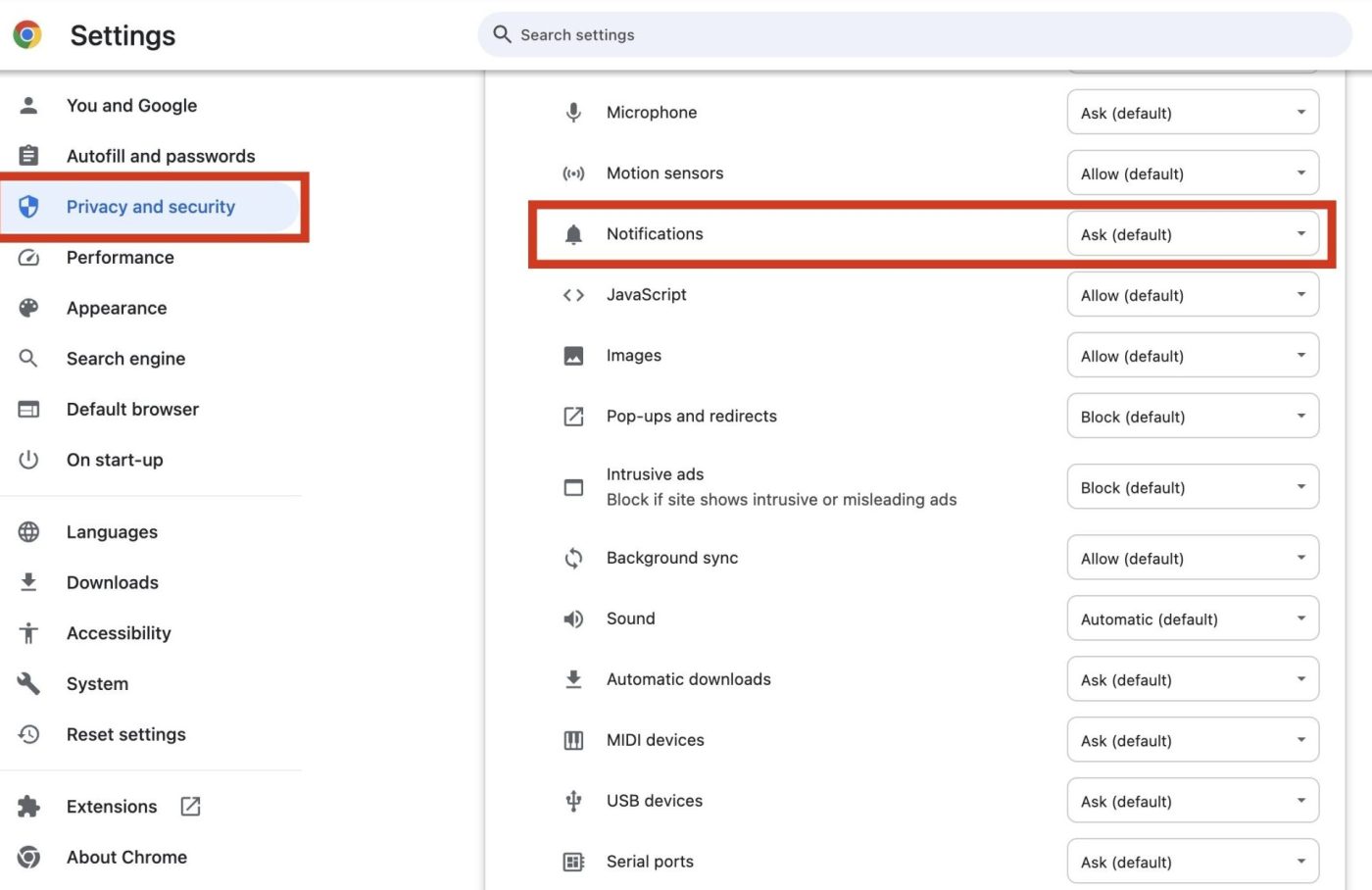 Disable Chrome notifications | Avira