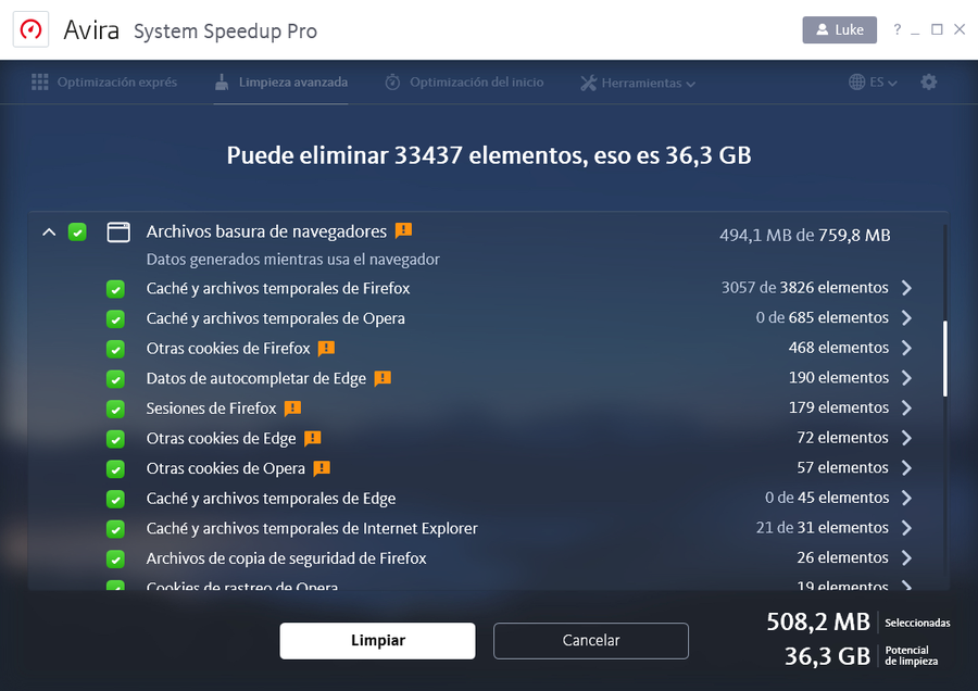 Avira System Speedup Pro: Optimizer para tu equipo y limpieza del registro